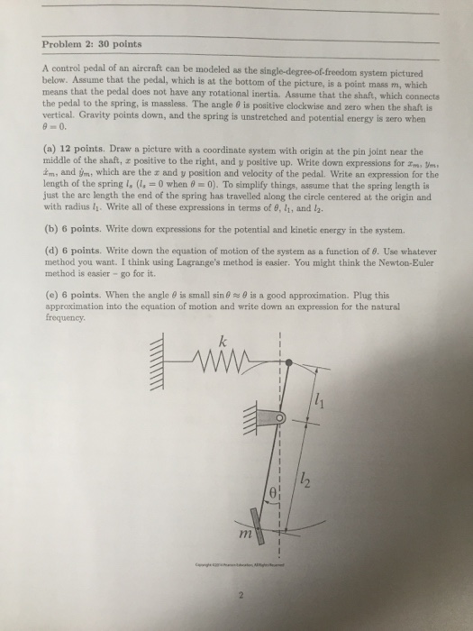 Solved Problem 1: 20 points Consider the system pictured | Chegg.com