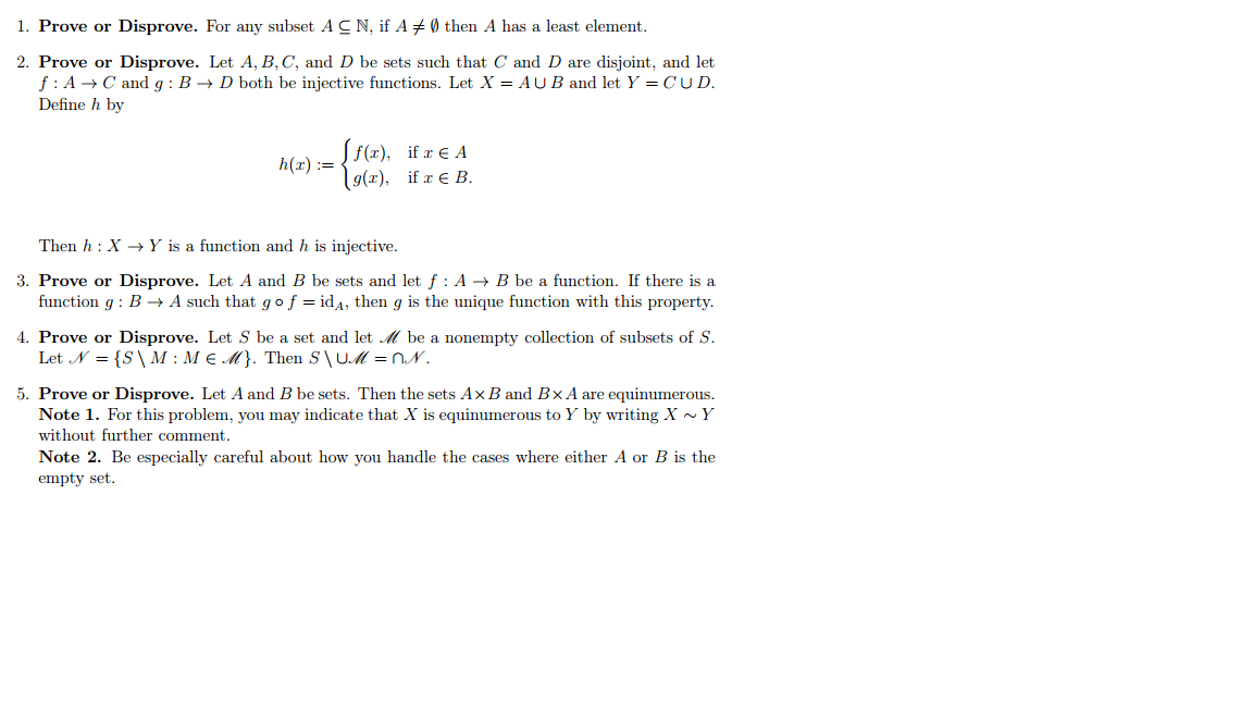 Solved For any subset A N. if A notequalto 0 then A has a | Chegg.com