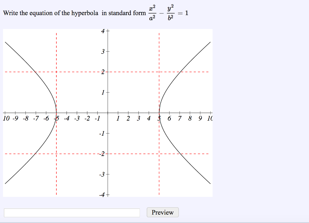 Solved Write the equation of the hyperbola in standard form | Chegg.com