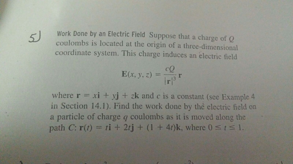 Solved Work Done by an Electric Field Suppose that a charge | Chegg.com