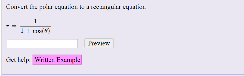 Solved Convert the polar equation to a rectangular equation | Chegg.com