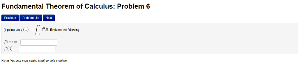 Solved Let f(x) = integral_-1^x t^3 dt. Evaluate the | Chegg.com Solved Let f(x) = integral_-1^x t^3 dt. Evaluate the | Chegg.com