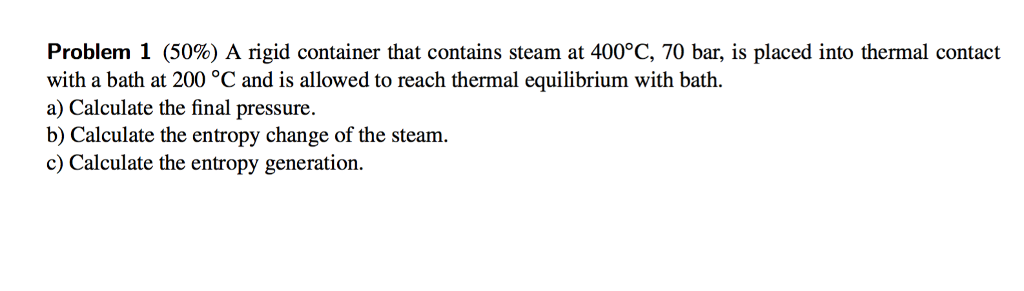 Solved A rigid container that contains steam at 400 degree | Chegg.com