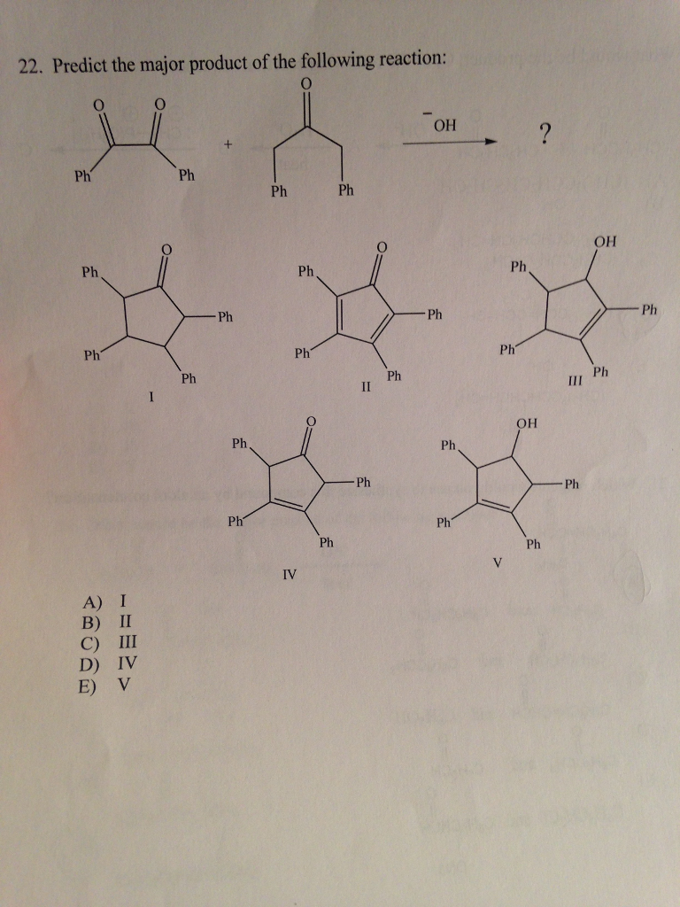 Solved Predict the major product of the following reaction: | Chegg.com