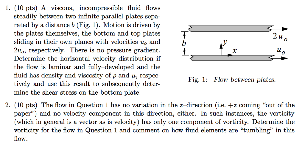 Solved A Viscous Incompressible Fluid Flows Steadily