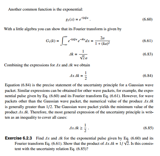 Classical and Quantum Waves: Exercise 6.2.3 (edited | Chegg.com