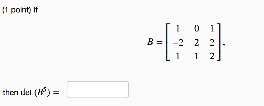 Solved (1 point) Suppose that A and B are n × n matrices. | Chegg.com