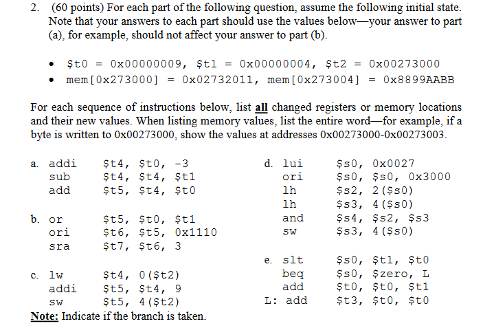 Solved For each part of the following question, assume the | Chegg.com