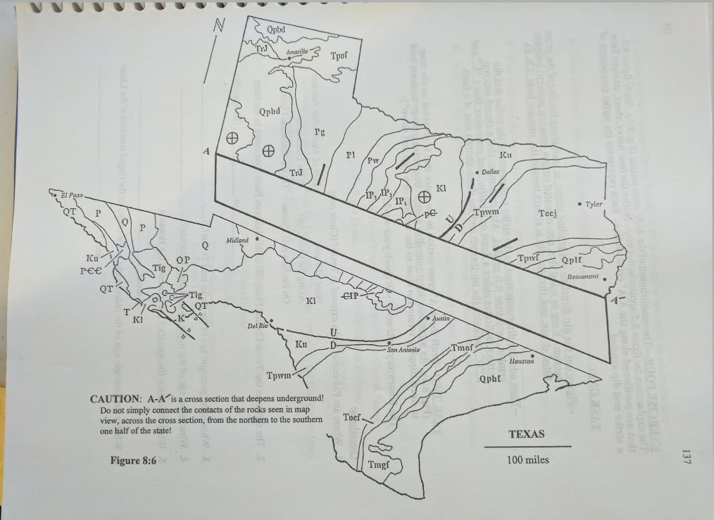 Determine the dip of the strata on the map, and add | Chegg.com