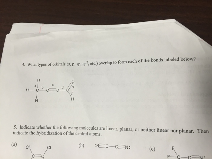 Solved What types of orbitals (s, p, sp, sp^2, etc.) overlap | Chegg.com