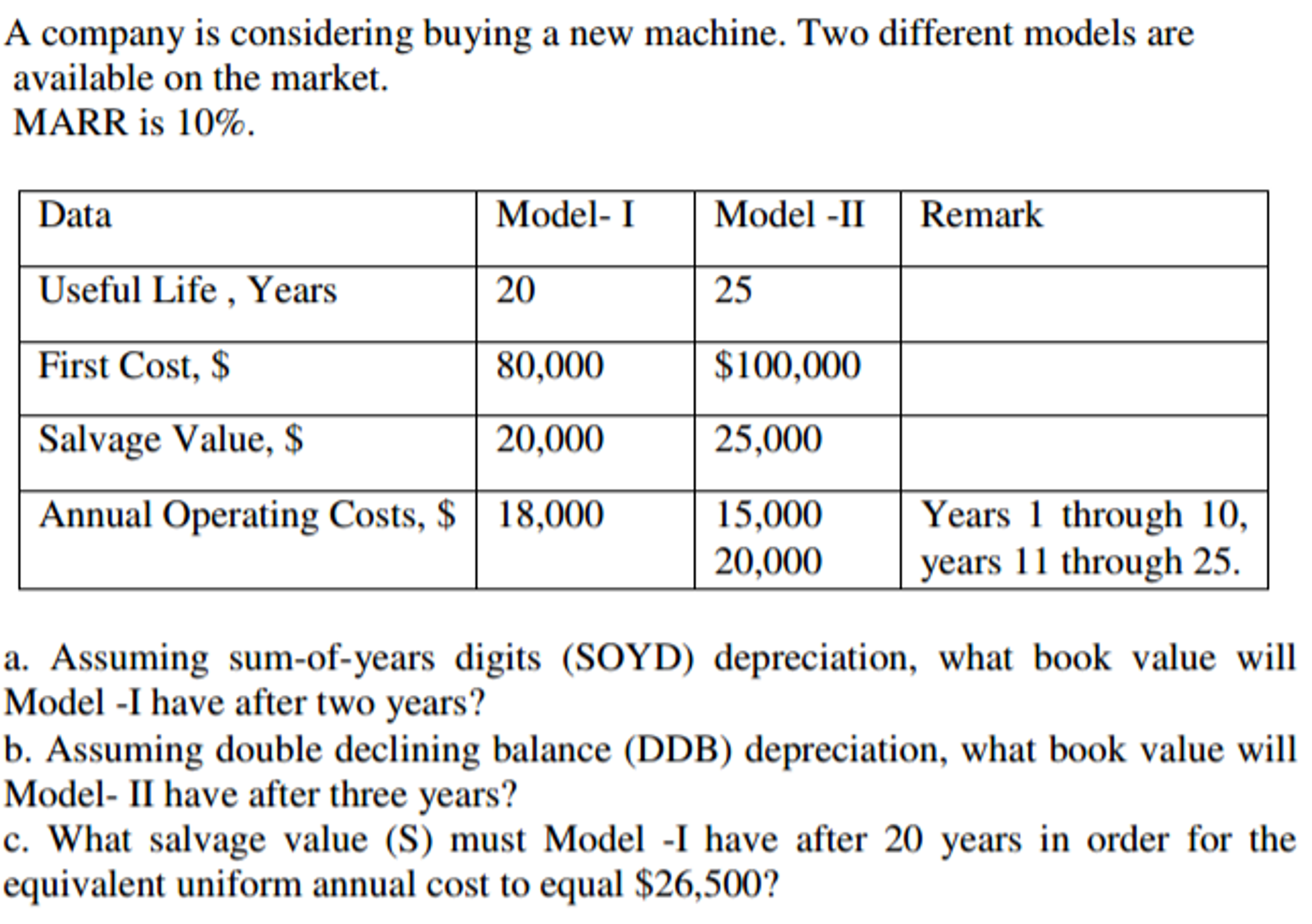 Solved A company is considering buying a new machine. Two | Chegg.com