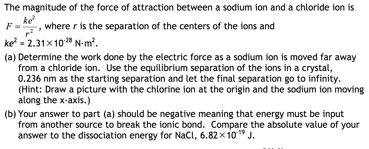 Solved The magnitude of the force of attraction between a | Chegg.com