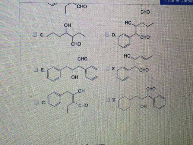 Solved What four B-hydroxy aldehydes are formed by a crossed | Chegg.com