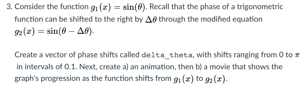 Solved Consider the function g_1 (x) = sin(theta). Recall | Chegg.com
