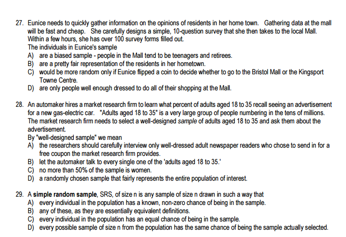 Solved 25. Scores on the SAT verbal test in recent years | Chegg.com