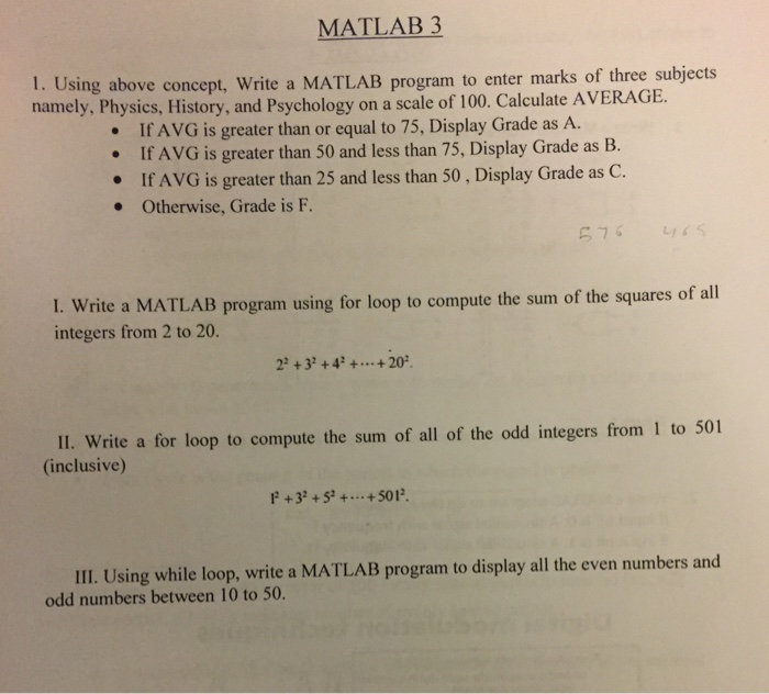 Solved Using above concept, Write a MATLAB program to enter | Chegg.com