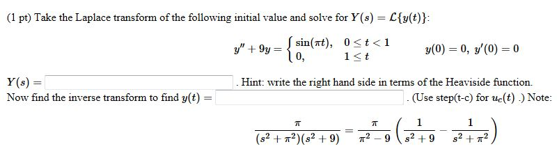 Solved Take the Laplace transform of the following initial | Chegg.com