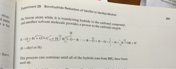 Solved Borohydride Reduction of Vanillin to Vanillyl | Chegg.com