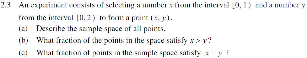 Solved An experiment consists of selecting a number x from | Chegg.com