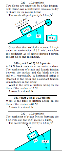 Two blocks are connected by a thin inextensible | Chegg.com