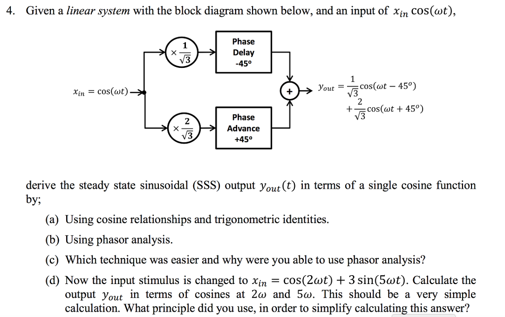Solved Given a linear system with the block diagram shown | Chegg.com
