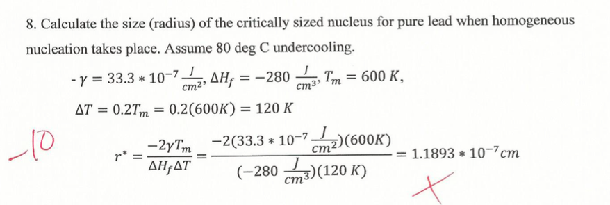Solved Calculate the size (radius) of the critically sized | Chegg.com