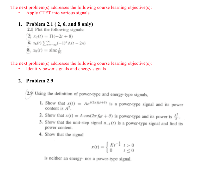 Solved The next problem(s) addresses the following course | Chegg.com