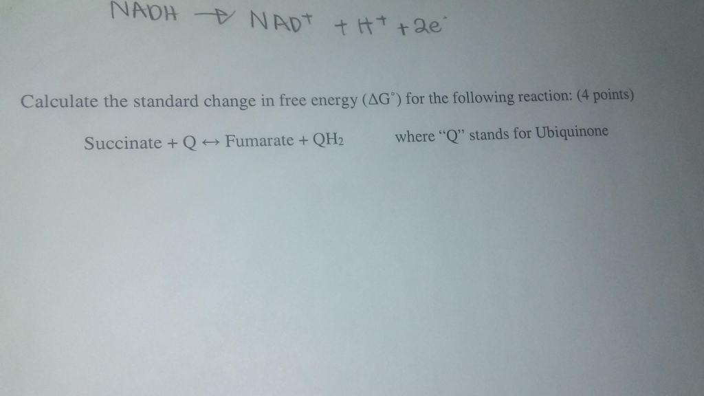 Solved Calculate the standard change in free energy (AG') | Chegg.com