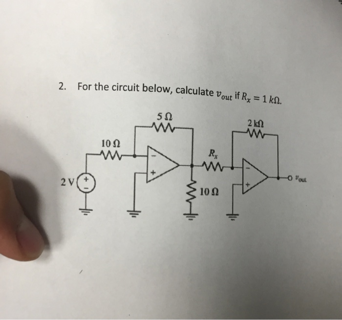 Solved For the circuit below, calculate v_out if r_x = 1 | Chegg.com