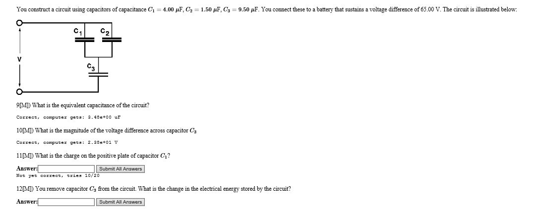 Solved You construct a circuit using capacitors of | Chegg.com