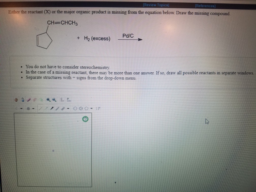 Solved Review Topics] References Either the reactant (X) or | Chegg.com