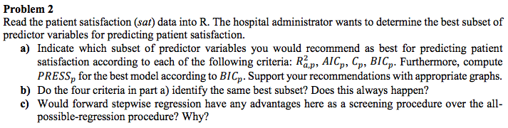Satisfaction Age IllnessLev AnxietyLev 48 50 | Chegg.com