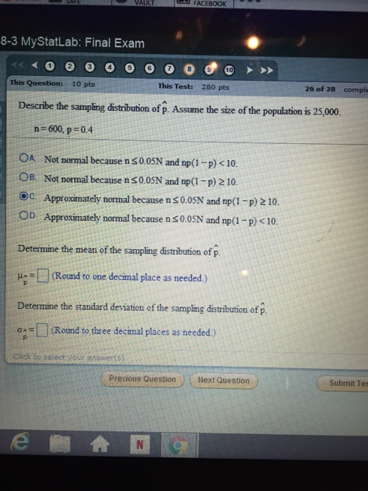 Solved describe the sampling distribution of p hat. assume | Chegg.com