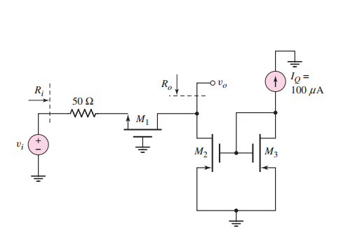 The ac equivalent circuit of a CMOS common-gate | Chegg.com