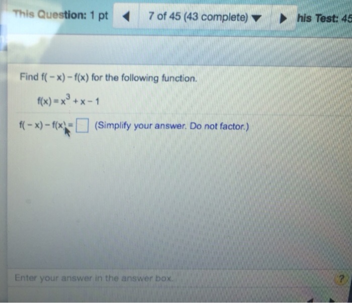Solved Find F X F X For The Following Function F X