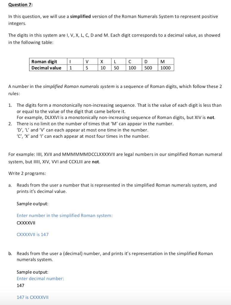 Solved uestion 7: In this question, we will use a simplified | Chegg.com
