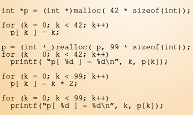 Solved *)malloc ( 42 sizeof (int)); * int *p = (int for (k = | Chegg.com