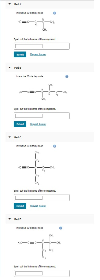 Solved PartA Interactive 3D display mode H2 Spell out the | Chegg.com