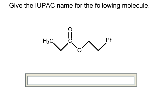 Solved Give the IUPAC name for the following molecule. H3C | Chegg.com