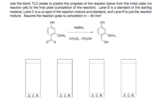 Solved Use the blank TLC plates to predict the progress of | Chegg.com
