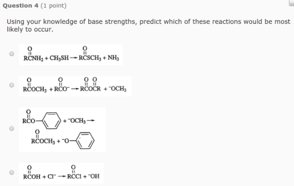 Solved Question 4 (1 point) Using your knowledge of base | Chegg.com
