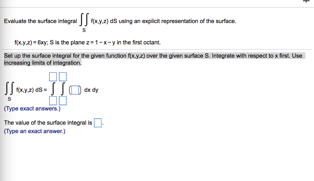 Solved Evaluate the surface integral J f(x.y z) dS using an | Chegg.com