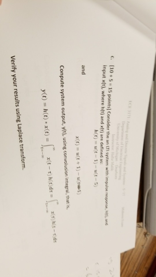 Solved Consider the an LTI system with impulse response, | Chegg.com
