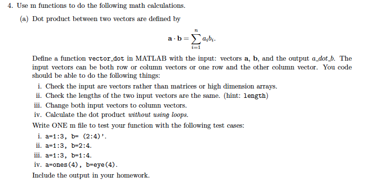 Solved 4. Use m functions to do the following math | Chegg.com