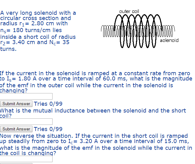 Solved A Very Long Solenoid With A Circular Cross Section