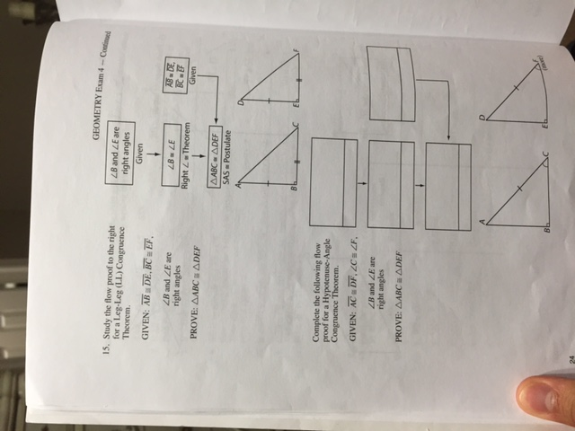 Solved Study the flow proof to the right for a Leg-Leg (LL) | Chegg.com