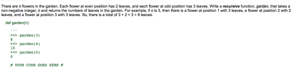 Solved There are n flowers in the garden. Each flower at | Chegg.com