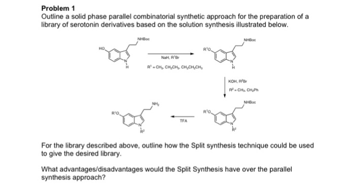 Solved Outline a solid phase parallel combinatorial | Chegg.com