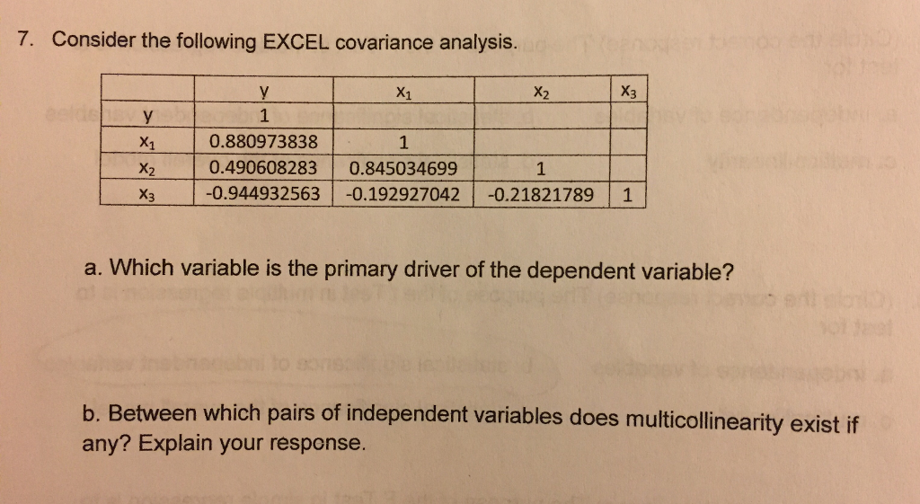 Solved Consider the following EXCEL covariance analysis. a. | Chegg.com