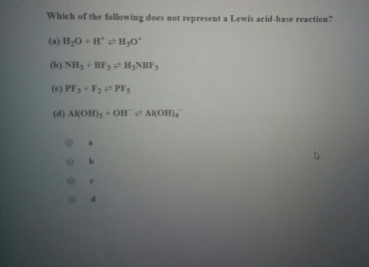 Solved Which of the following does not represent a Lewis | Chegg.com